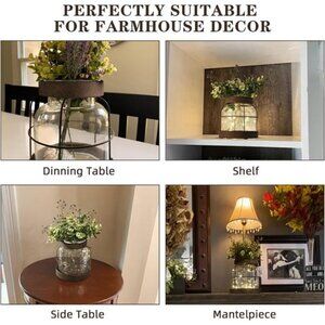 Accents | Vintage Glass Farmhouse Vase Rustic Lantern Decor With Plants ...